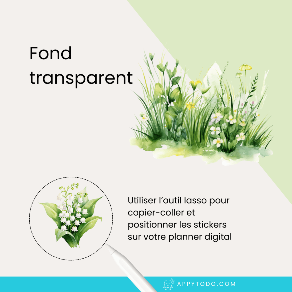 Stickers Printemps pour planner digital – appytodo